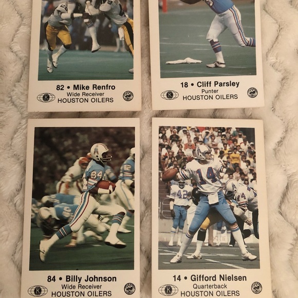 Other | Vintage Houston Oilers Trading Cards | Poshmark